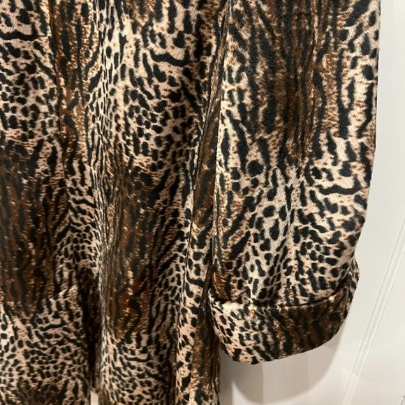 Guess | Jackets & Coats | Authentic Guess Leopard Print Coat 34 Sleeve ...